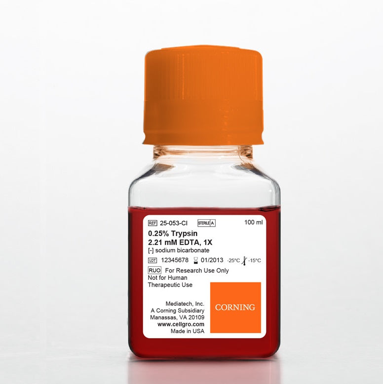 Trypsin/EDTA 1x (0.25% Trypsin / 2.21mm EDTA), 100ml – Appleton Woods | UK Lab Supplies