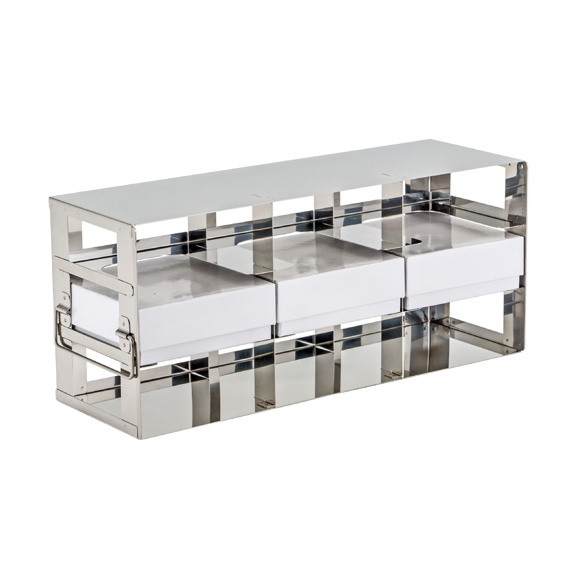 Side access racking for U725, U535, U360, fits 20 x 75mm boxes – Appleton Woods | UK Lab Supplies