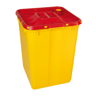 Yellow Clinical Waste Bins, 35L – Appleton Woods | UK Lab Supplies