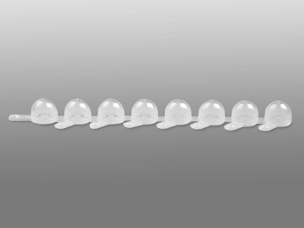 Cap for Mini Tube, 8 Strip, Polypropylene, Clear – Appleton Woods | UK ...