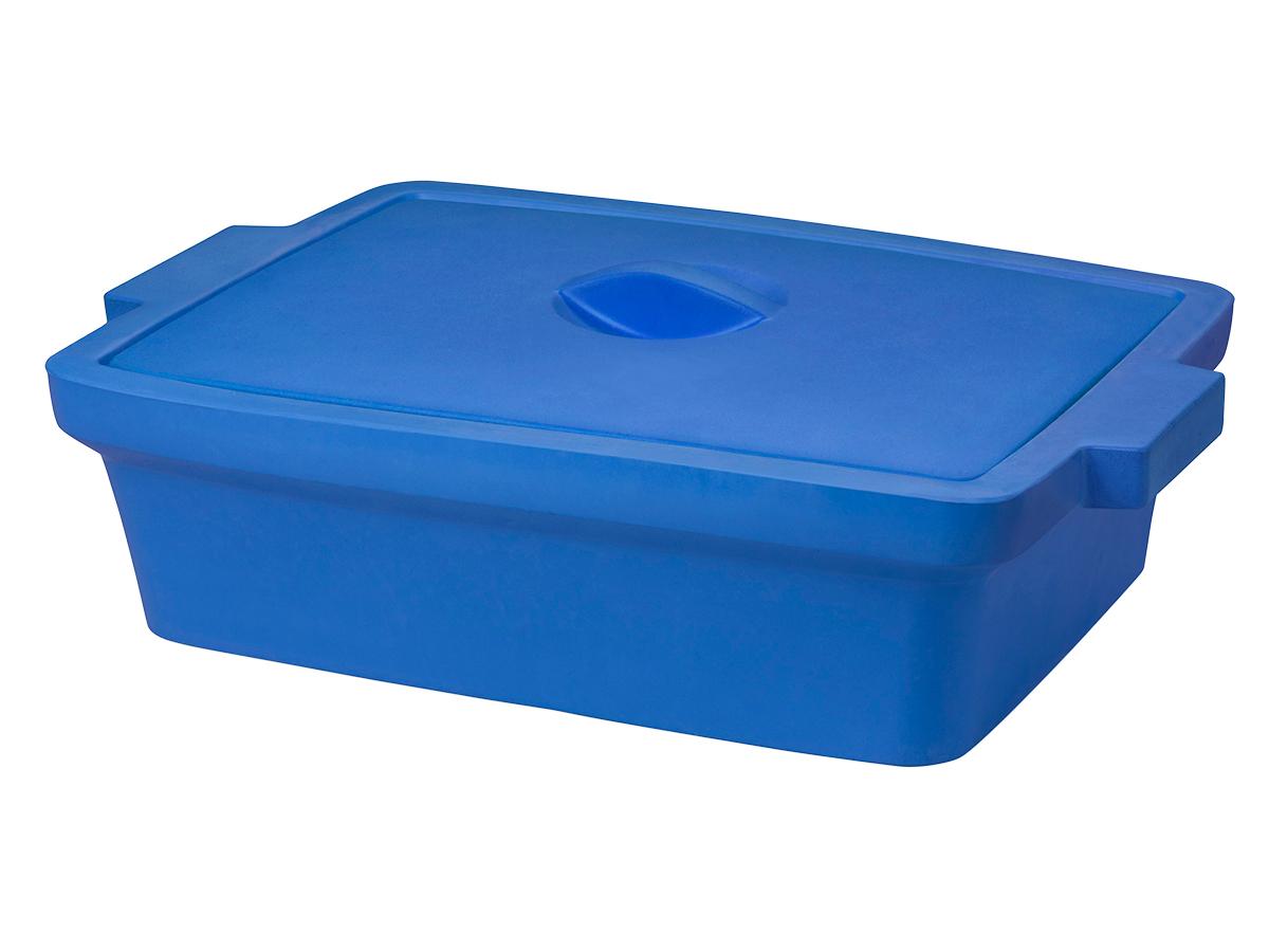 Ice pan, rectangular with lid, maxi 9L blue – Appleton Woods | UK Lab ...