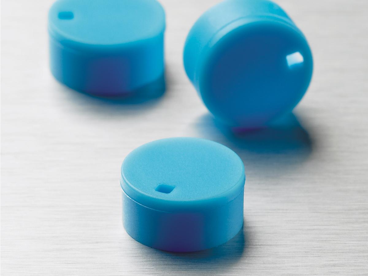 Blue Polypropylene Cryogenic Vial Cap Inserts, Non-Sterile, Corning ...