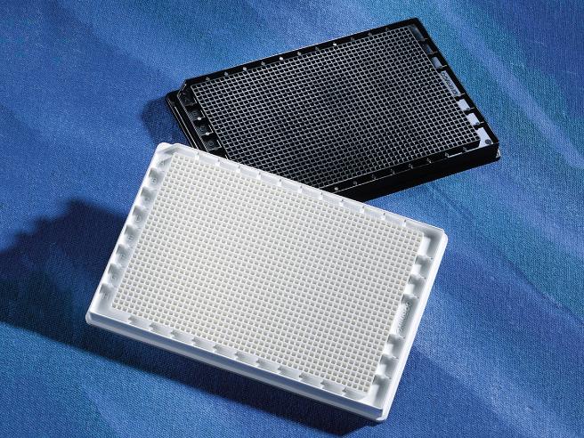 Microplate, 1536 Well, Polystyrene, 12.5 µL, Black/Clear Flat Bottom ...
