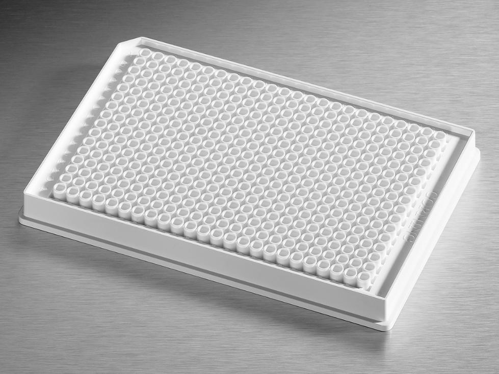 Microplate, 384 Well, Polystyrene, Low Volume, White, Flat Bottom, Rou ...