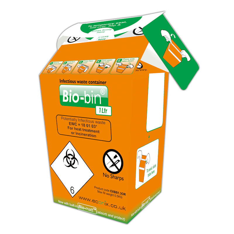 Bio-bin® Waste Container, Econix – Appleton Woods | UK Lab Supplies