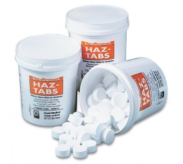 Chlorine release tablets, Haz-Tabs – Appleton Woods | UK Lab Supplies