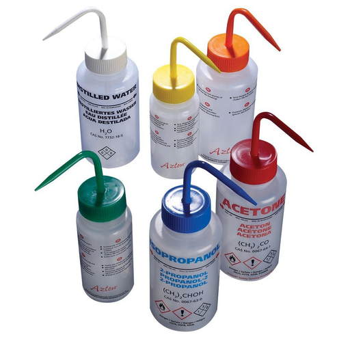 500ml LDPE wash bottle, non-venting, wide neck, PP Closure, Azlon ...