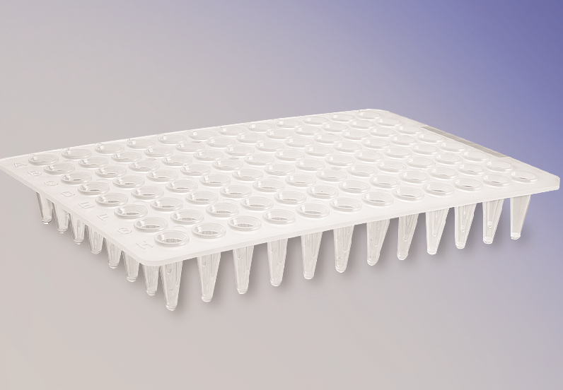 96-well Clear Low Profile, Non-skirted, Flat Top PCR Microplate, Axyge ...