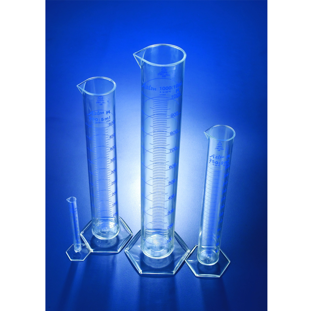 PMP Measuring cylinder, Azlon – Appleton Woods | UK Lab Supplies