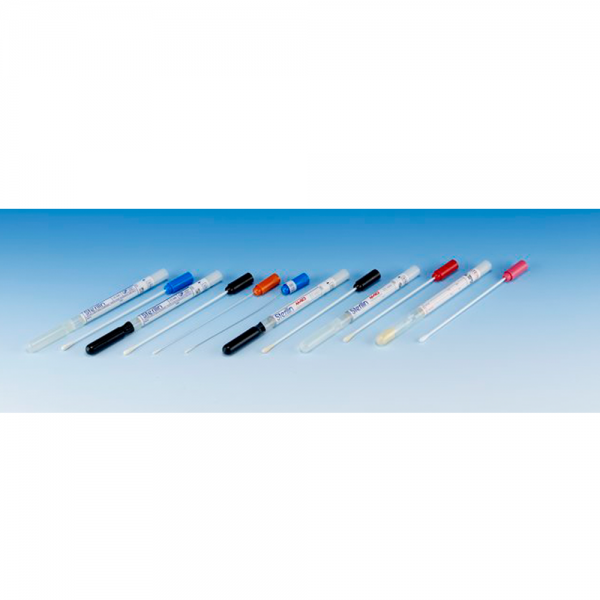 Flocked pernasal swab in plain tube, plastic shaft, nylon velvet tip ...